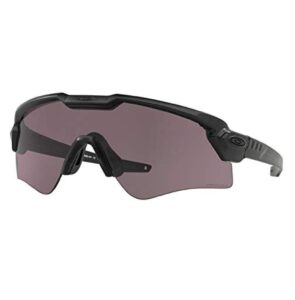 oakley men's si ball m frame rectangular sunglasses, matte black/prism gray, one size