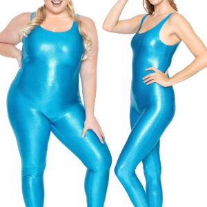 STRETCH IS COMFORT Women's Mystique Unitard Costume Turquoise Large