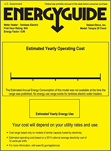 Stiebel Eltron Tankless Water Heater - Tempra 20 Trend – Electric, On Demand Hot Water, Eco, White