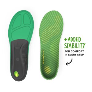 Superfeet RUN Comfort - Carbon Fiber Orthotic Shoe Insoles - High Arch Support for Running Shoes - 13.5-15 Men / 14.5-16 Women