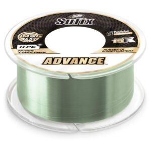 sufix, advance monofilament line, 10 lbs tested, 012" diameter, 330 yards, clear