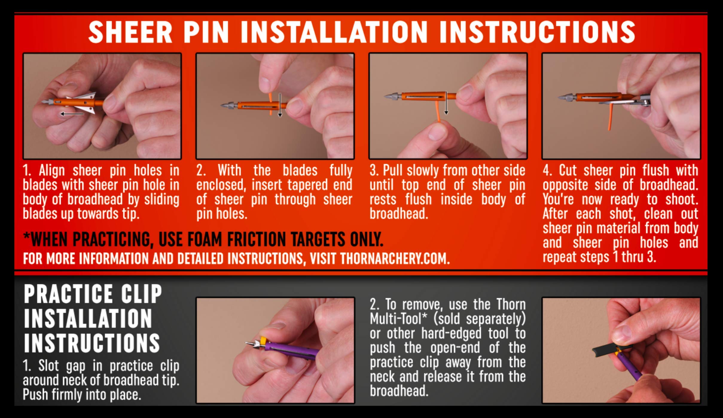 Thorn Archery Sheer Pins Compound Orange 12 pk.