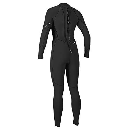 O'Neill Wetsuits Women's Bahia 3/2mm Back Zip Full, Black/Black/Black, Size 8