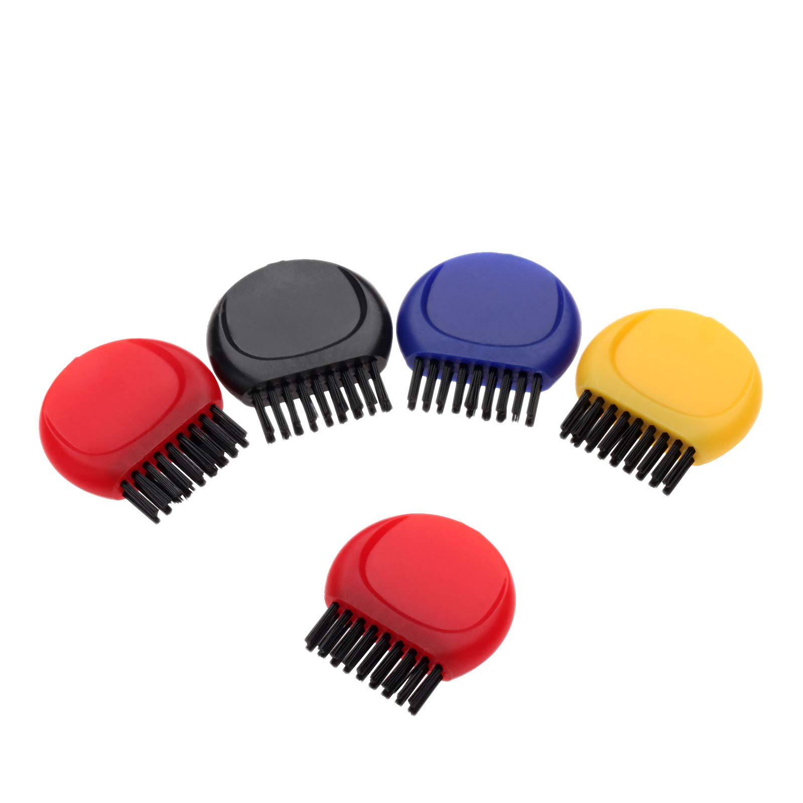 MUXSAM Pocket Golf Club Groove Brush Mini Golf Club Brushes Portable Soft D-Brush 5-Pack Color Random for Cleaning Golf Heads Golf Ball Shoes