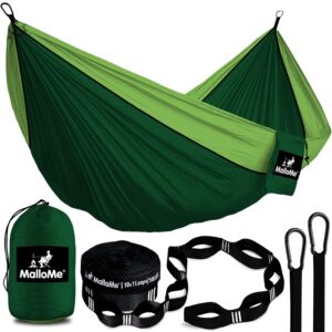 mallome camping hammock for adults & kids - portable hammocks for outside - hamacas para adultos outdoor single & double two 2 person hammock - hamaca/hamacs/amacas heavy duty tree travel hamock