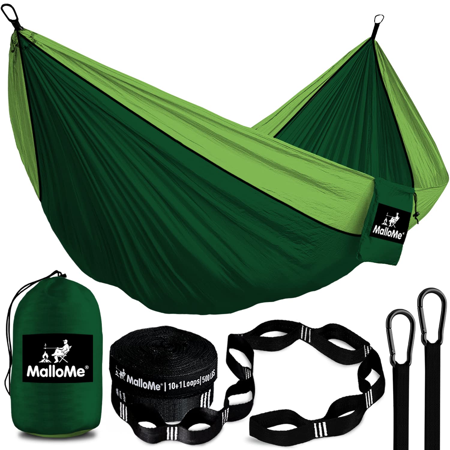 MalloMe Camping Hammock for Adults & Kids - Portable Hammocks for Outside - Hamacas para Adultos Outdoor Single & Double Two 2 Person Hammock - Hamaca/Hamacs/Amacas Heavy Duty Tree Travel Hamock