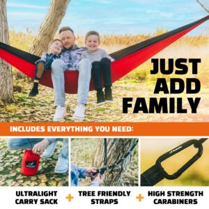 MalloMe Camping Hammock for Adults & Kids - Portable Hammocks for Outside - Hamacas para Adultos Outdoor Single & Double Two 2 Person Hammock - Hamaca/Hamacs/Amacas Heavy Duty Tree Travel Hamock