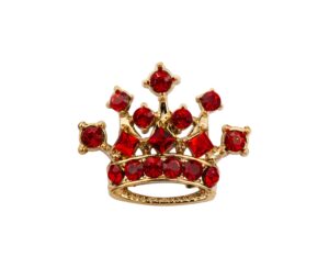 knighthood golden crown with red stone detailing lapel pin brooch shirt stud for men crystal brooch suit stud lapel pin vintage rhinestone wedding brooch pin