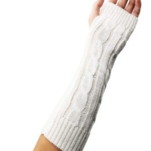 Arm Warmers, 6 Pairs for Women, Cable Knit Warm Winter Sleeve Fingerless Gloves, Premium (Assorted A)