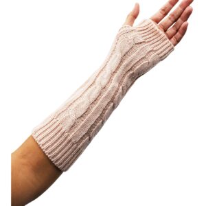 Arm Warmers, 6 Pairs for Women, Cable Knit Warm Winter Sleeve Fingerless Gloves, Premium (Assorted A)