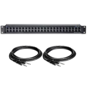 art p48 patchbay bundle with 2 trs 1/4" cables (3 items)