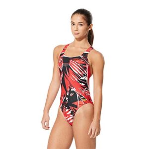 speedo women's swimsuit one piece prolt super pro printed adult team colors