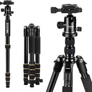 ZOMEi Camera Tripod 62" Light Weight DSLR Tripod with Ball Head Quick Release Plate and Carrying Case (Aluminum Tripod)