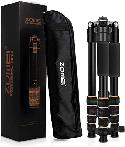 ZOMEi Camera Tripod 62" Light Weight DSLR Tripod with Ball Head Quick Release Plate and Carrying Case (Aluminum Tripod)