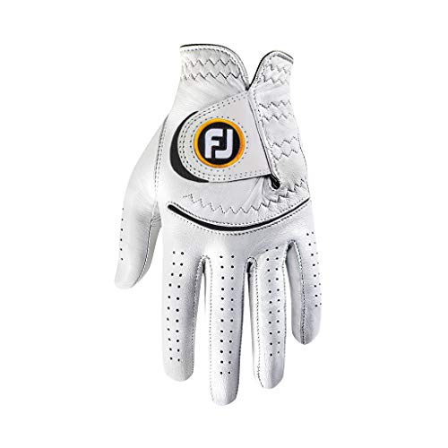 FootJoy Women's StaSof Golf Glove, White Medium, Worn on Right Hand