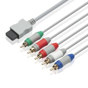 TENINYU 6 Feet Wii Component Audio Video Cable HDAV Component HD AV Cable to HDTV/EDTV 5 RCA Video & RCA Stereo Audio AV Cord for Wii & Wii U