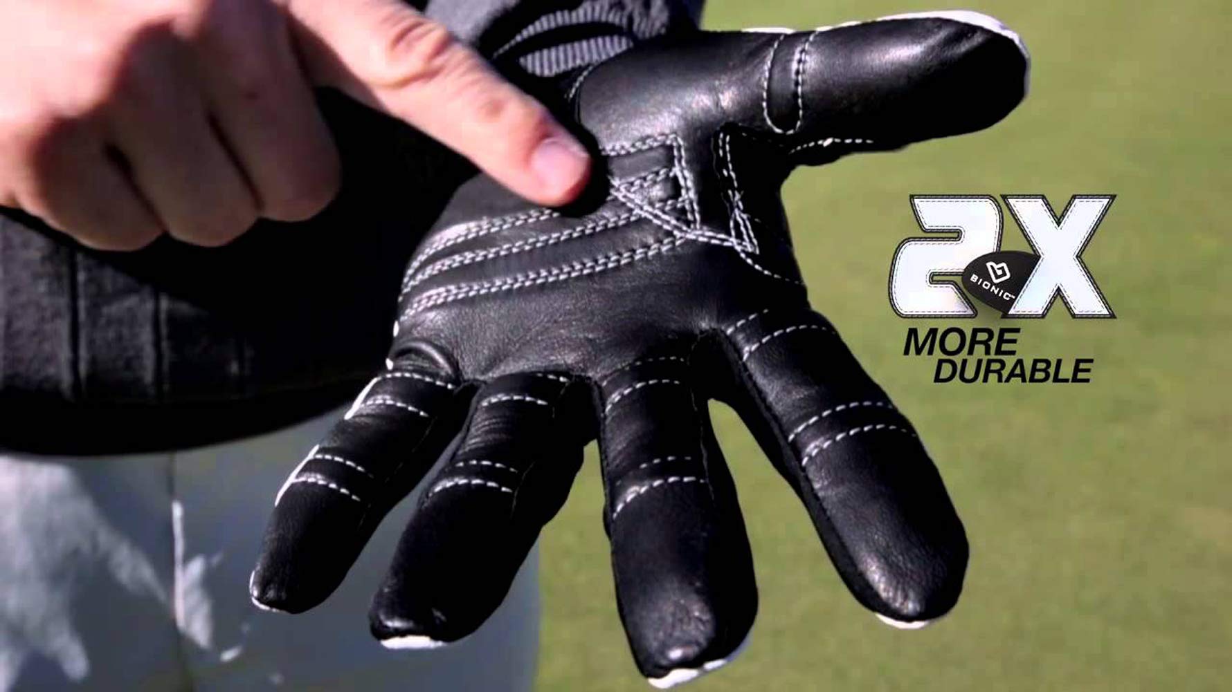 New Improved 2X Long Lasting Bionic RelaxGrip Golf Glove with Patented Double-Row Finger Grip System (Men's Cadet ML, Worn on Left Hand)