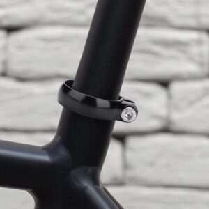 Bolt Clamp Aluminum Alloy Quick Release Seat Post Locking Clamps for 27.2mm(Black)