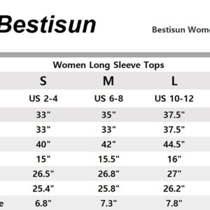 Bestisun Womens Long Sleeve Yoga Tops Workout Shirts Yoga Clothes Tunic Workout Tops with Thumb Hole Black M