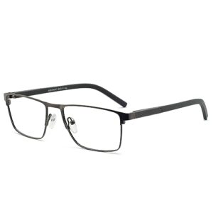 occi chiari mens rectangle full-rim metal black non-prescription clear optical glasses 54mm (a -brown)