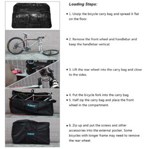 HUNTVP Bike Travel Bag Bicycle Transport Carrying Case with a Carry Bag for 26-29inch Folding Bike Foldaway Bicycle