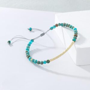 KELITCH Women Friendship Bracelets Agate Turquoise Strand Bracelets Gold Chic Snake Charm Bracelets