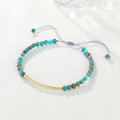 KELITCH Women Friendship Bracelets Agate Turquoise Strand Bracelets Gold Chic Snake Charm Bracelets