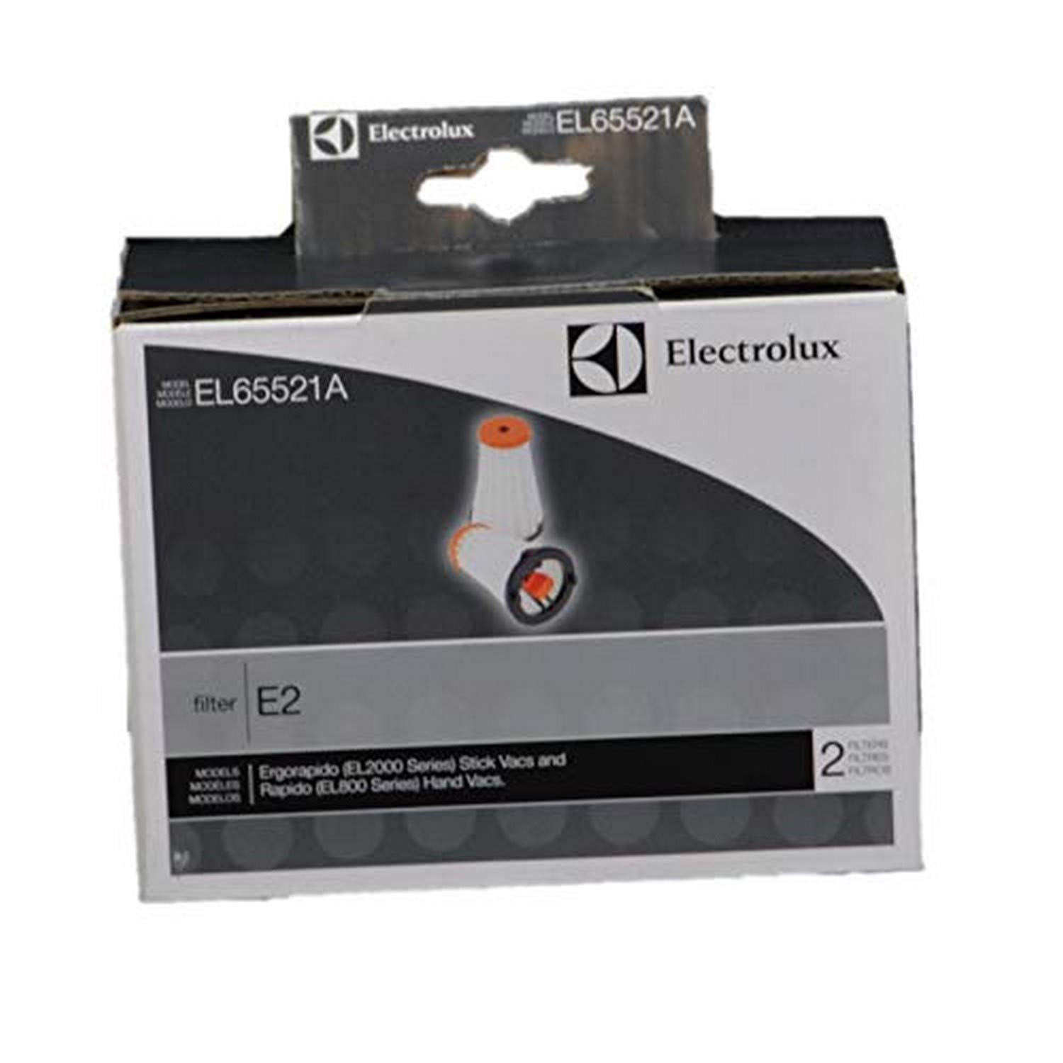 Electrolux EL65521A-2 Filter, E2 Pleated Ergorapido/Rapido Stick Vac 2Pk, 2 Count