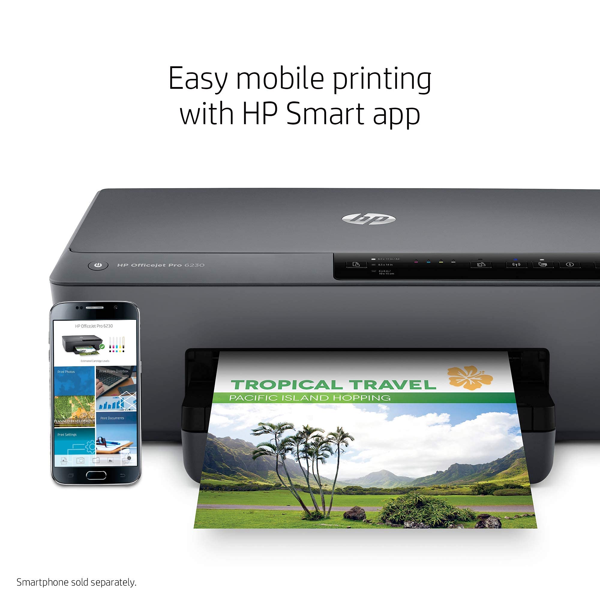 HP OfficeJet Pro 6230 Wireless Printer with Mobile Printing and Amazon Dash Replenishment ready (E3E03A) (Renewed)