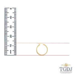 TGDJ 14k Yellow Gold Round Hoop Earrings - 2mm Thick Sterling Hinged Hoop Earrings for Women - Available in 9 Different Sizes from 13 mm to 65 mm