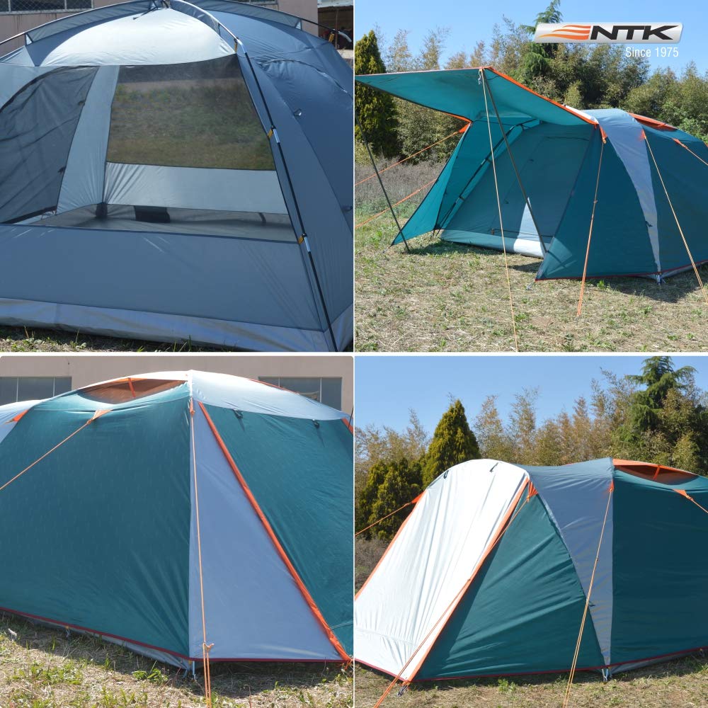 NTK Omaha GT 5-4 Person Tent for Camping | 9x9 ft Camping Tent with Waterproof Dome, Breathable Mesh & 2 Doors | Instant Tent for 5 Person | 2500 mm Warm & Cold Weather Outdoor Tent