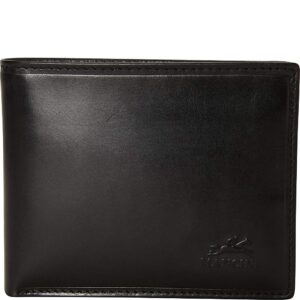 mancini leather goods men's rfid secure billfold with removable passcase (black)