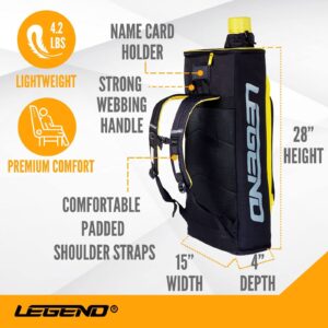 Legend XT720 Bow Backpack for Recurve Bow - Nylon Takedown Recurve Archery Bow Bag - Storage Compartments for Accessories & Gear - Protective Padding for Equipment Safety - Includes Arrow Tube Case