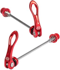 chooee quick release skewers front & rear set for mountain bike,red