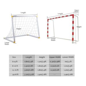 Zerone Soccer Goal Net, Sports Competition Soccer Goal Net Replacement Full Size Football Goal Post Netting for Sports Match Training(8X6FT)