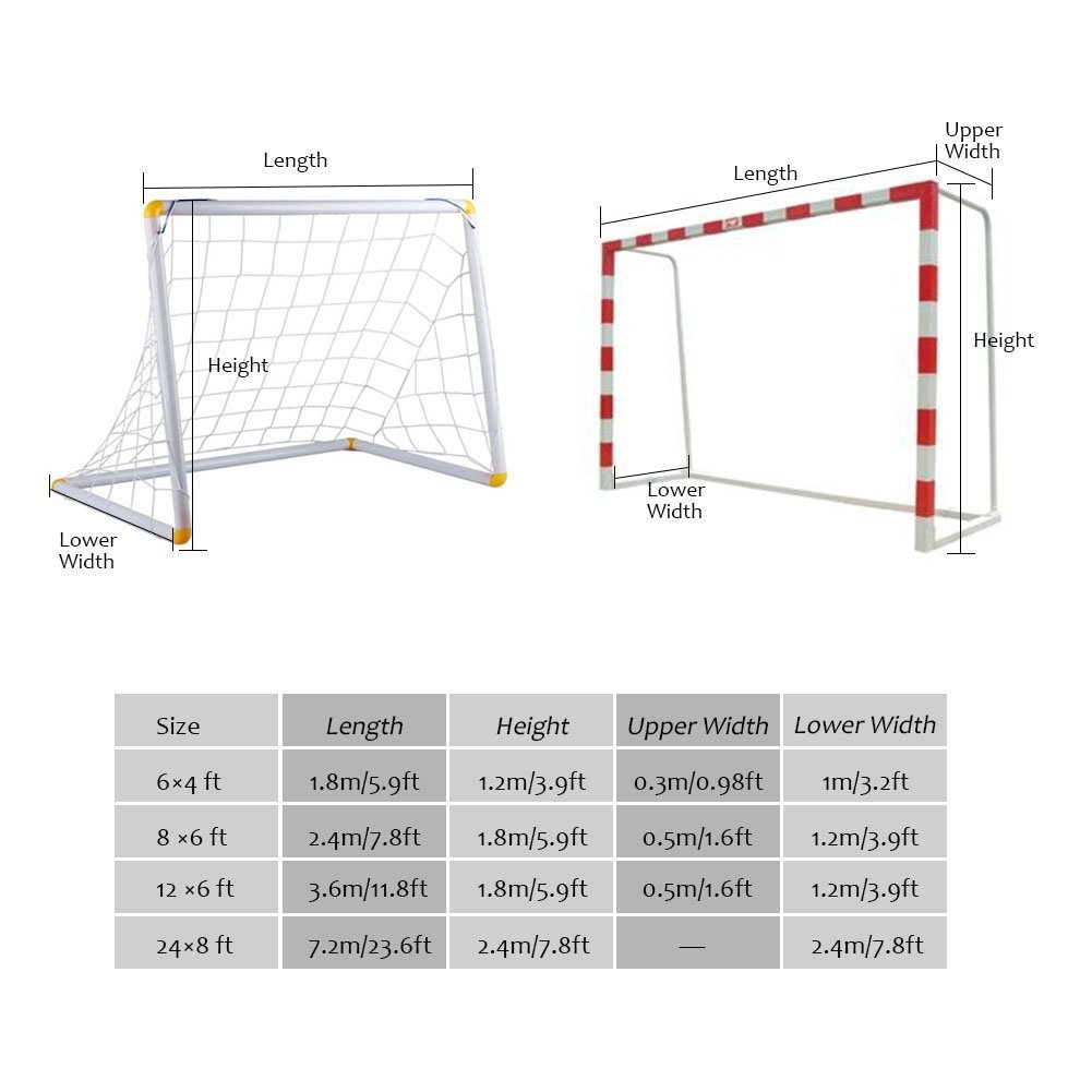 Zerone Soccer Goal Net, Sports Competition Soccer Goal Net Replacement Full Size Football Goal Post Netting for Sports Match Training(8X6FT)