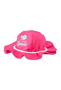 speedo unisex-child uv bucket hat begin to swim upf 50, bright pink, large-x-large