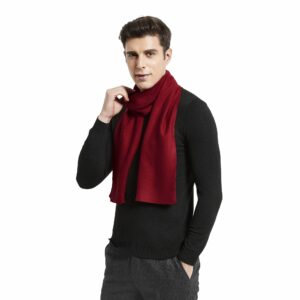 Glen Mila Mens Classic Winter Scarf Cashmere Winter Scarves Long Plain Fashion Formal Soft Scarf for Men