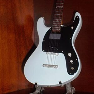 Miniature Light Grey Guitar for Johnny Ramone Display Gift