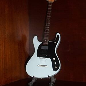 Miniature Light Grey Guitar for Johnny Ramone Display Gift