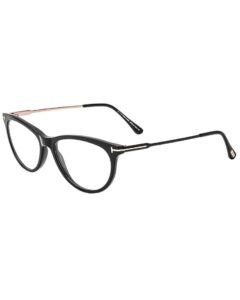 tom ford oval eyeglasses tf5509 001 black/gold 54mm ft5509