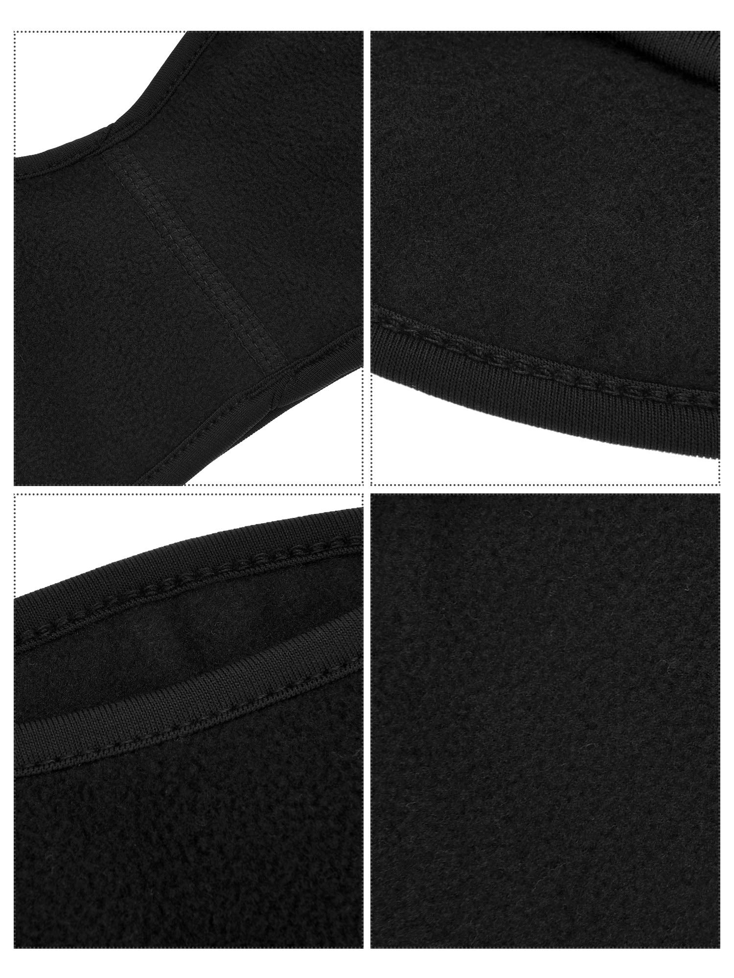 Boao 2 Pieces Ear Warmer Headbands Fleece Winter Headbands for Adult Kids Winter Using (Black)