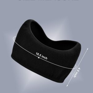 Boao 2 Pieces Ear Warmer Headbands Fleece Winter Headbands for Adult Kids Winter Using (Black)