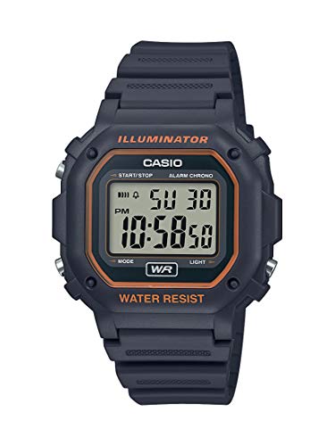 Casio Unisex F-108WH-8A2CF Illuminator Digital Display Quartz Black Watch