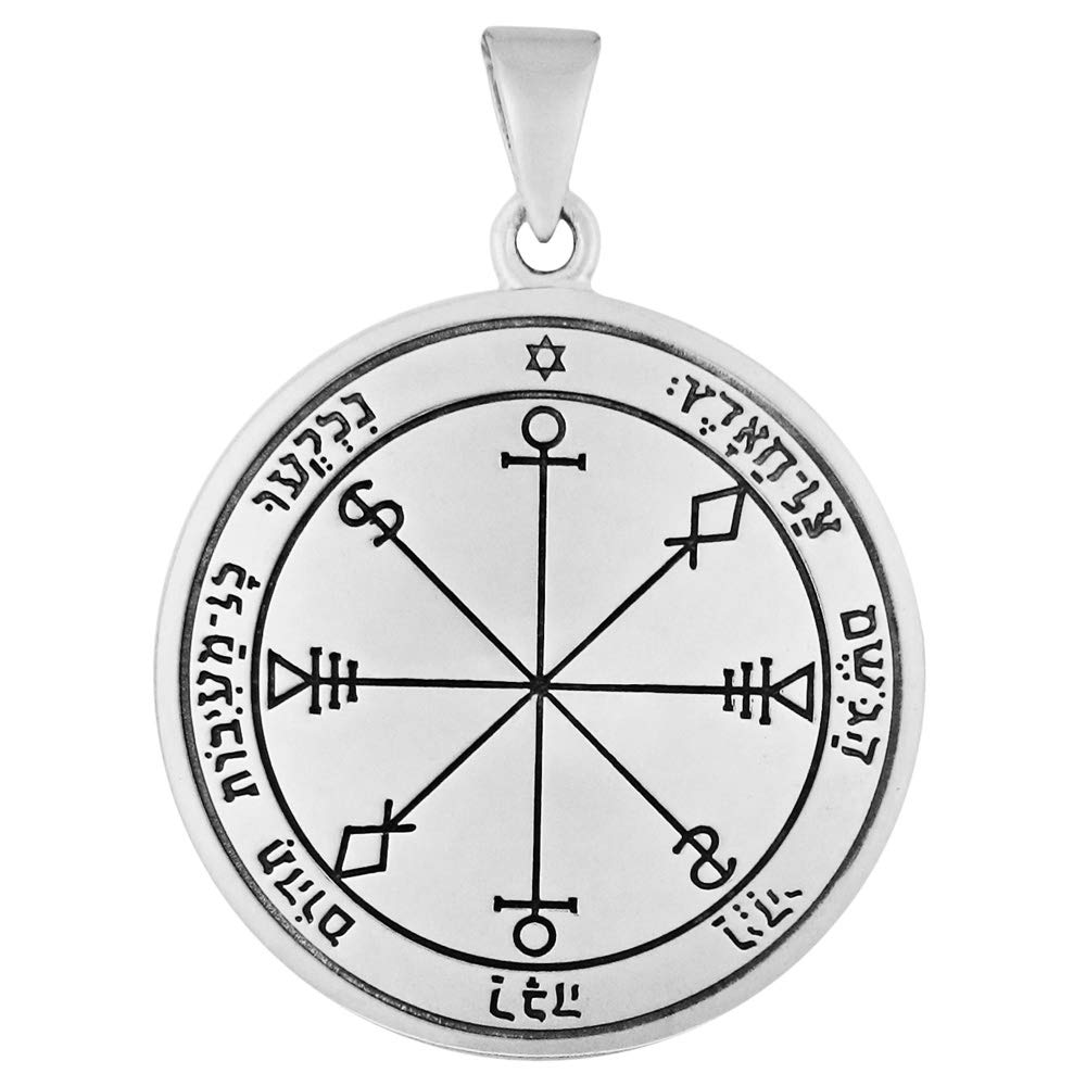 Sterling Silver Sixth Pentacle of the Moon Talisman for Rain