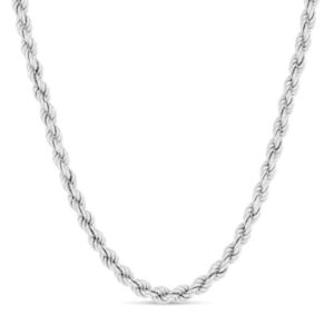 verona jewelers sterling silver diamond-cut rope chain necklace 2mm, 2.5mm, 3mm- 925 braided twist italian necklace (18, 3mm)