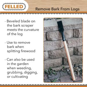 Felled Bark Spud Debarking Tool, Log Peeler Tools Bark Removal Tool Log Debarker Tool, Bark Peeler Bark Stripping Tool