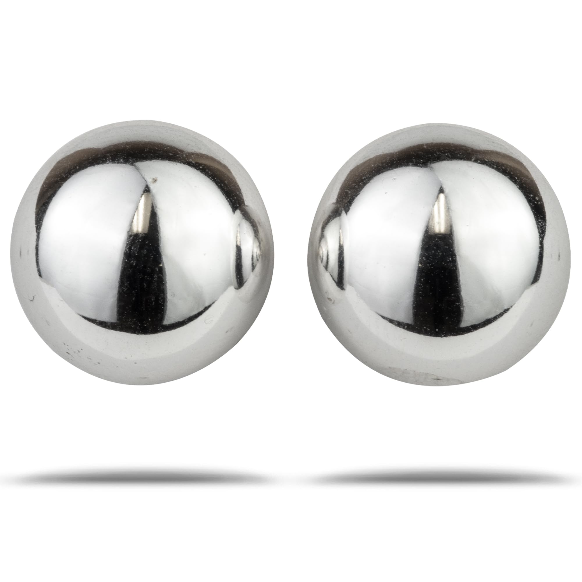 LaTisoro Sterling Silver Ball Stud Earrings in 14mm 100% Hypoallergenic Earrings