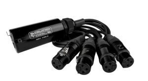 sound tools cat tails fx - female xlr breakout 4 lines of xlr analog audio, aes3, dmx or com