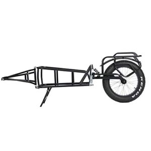 QuietKat 20QKCTSW Rear Cargo Trailer, Single Track FatTire Off Road, 14”x 24” Storage